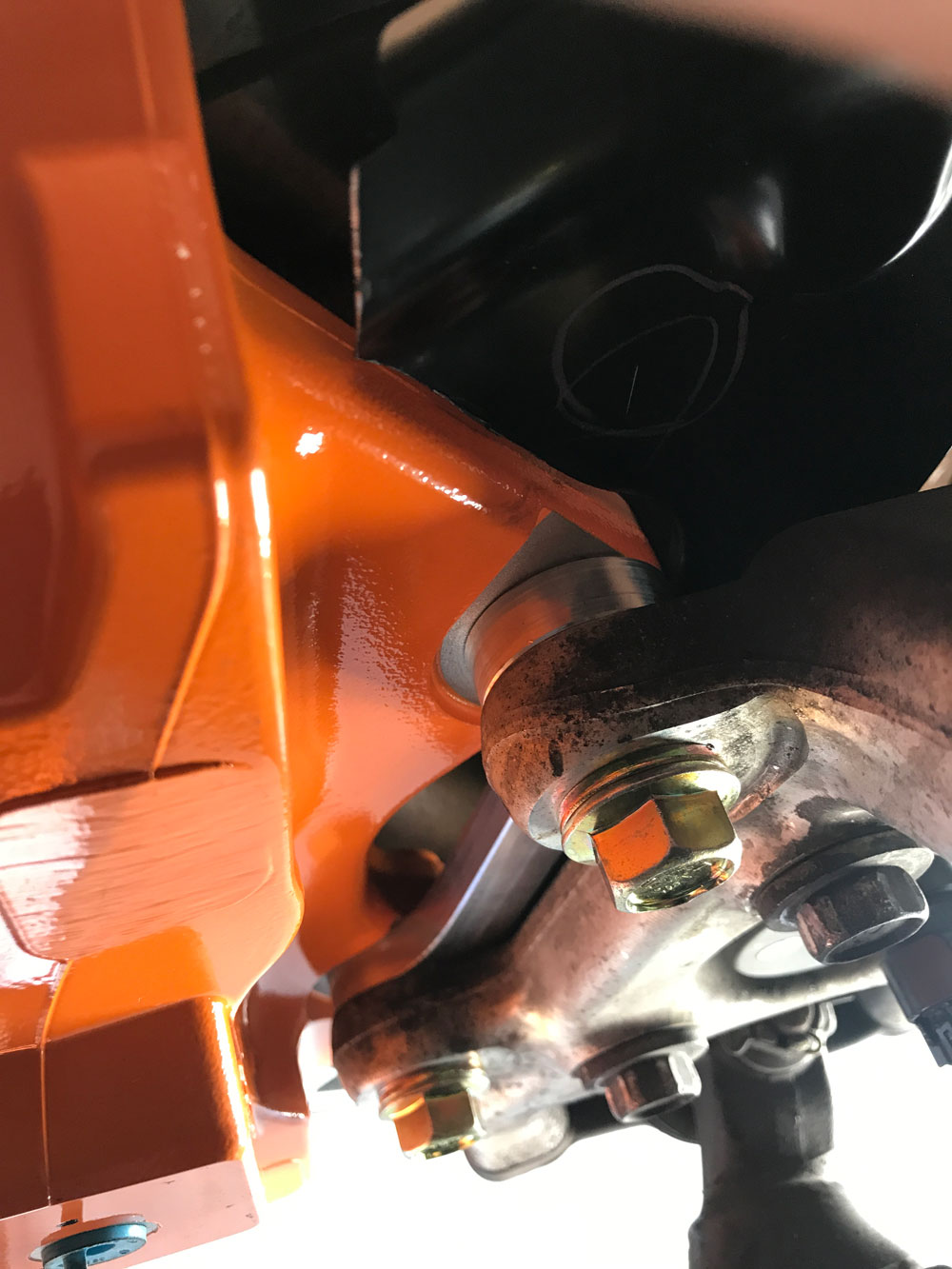 Lexus GSF RCF front caliper mounting adapter for 08-14 IS F – 350phi